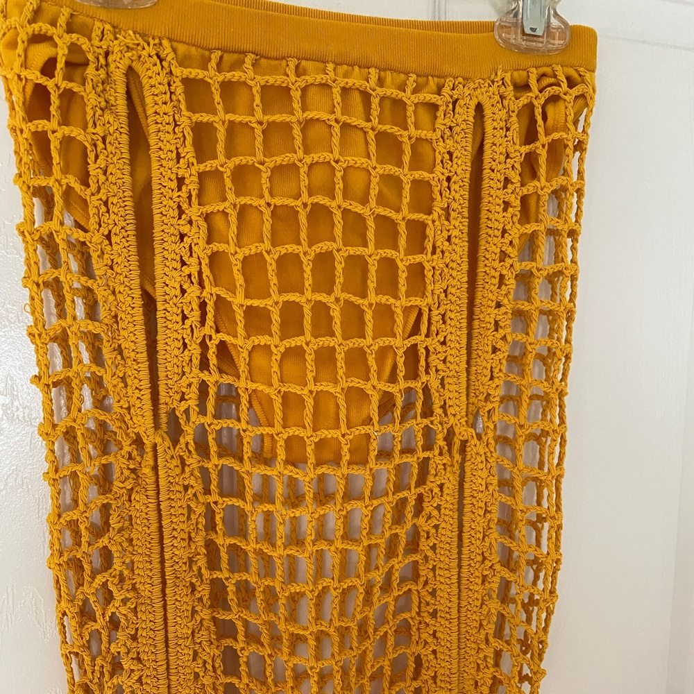 Dion Lee Sheer Crochet Maxi Skirt - Gem